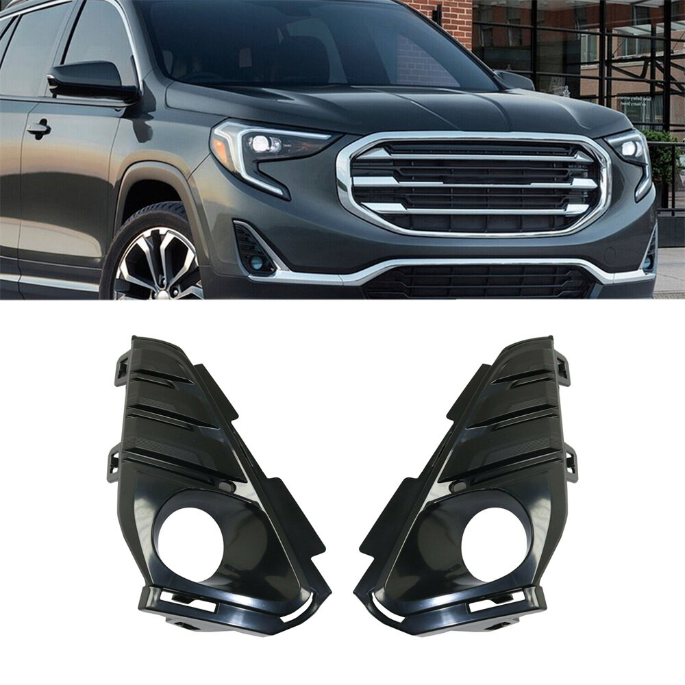 Front Right+Left Side Fog Lamp Cover w/ Hole For 2018-2021 GMC Terrain 23196307