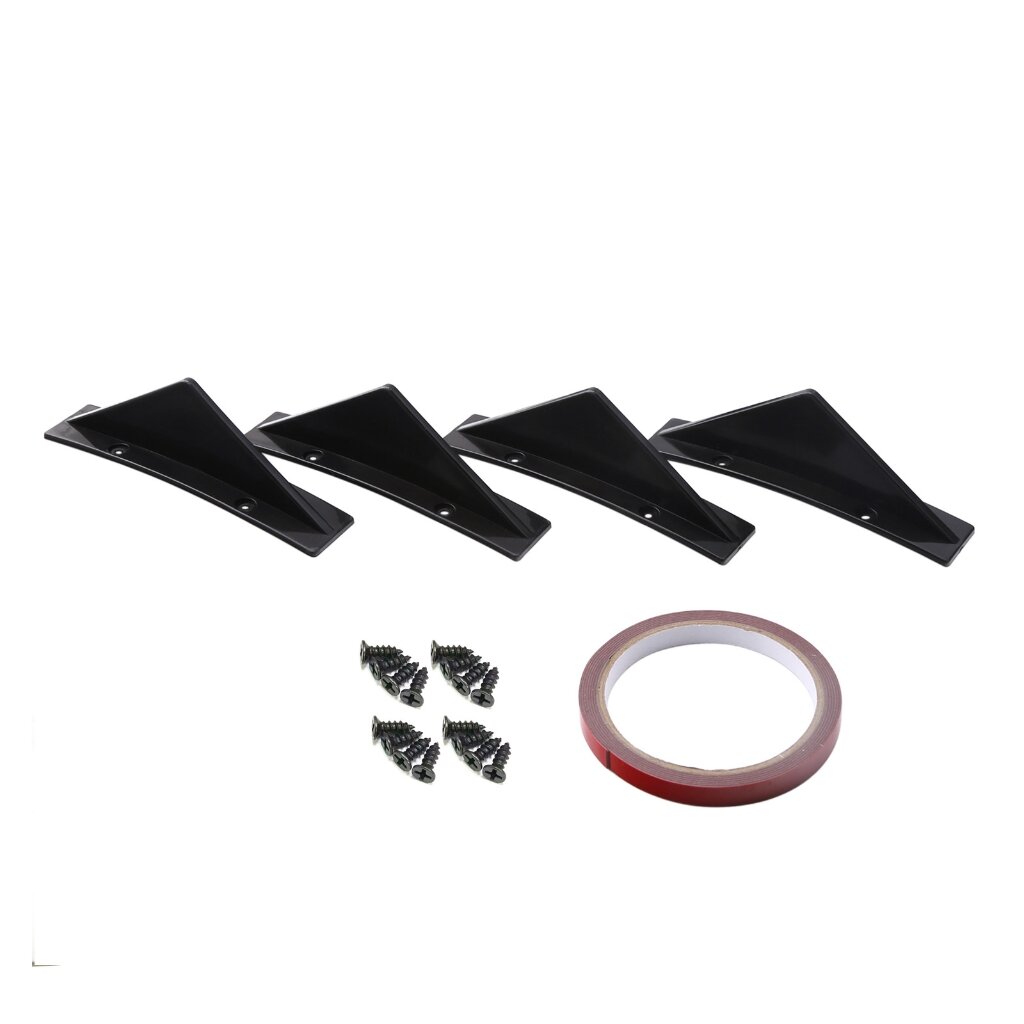 Универсальный Черный Автомобиль Модифицированный диффузор заднего бампера, спойлер, пластиковый диффузор для губ заднего бампера, Украшение автомобиля