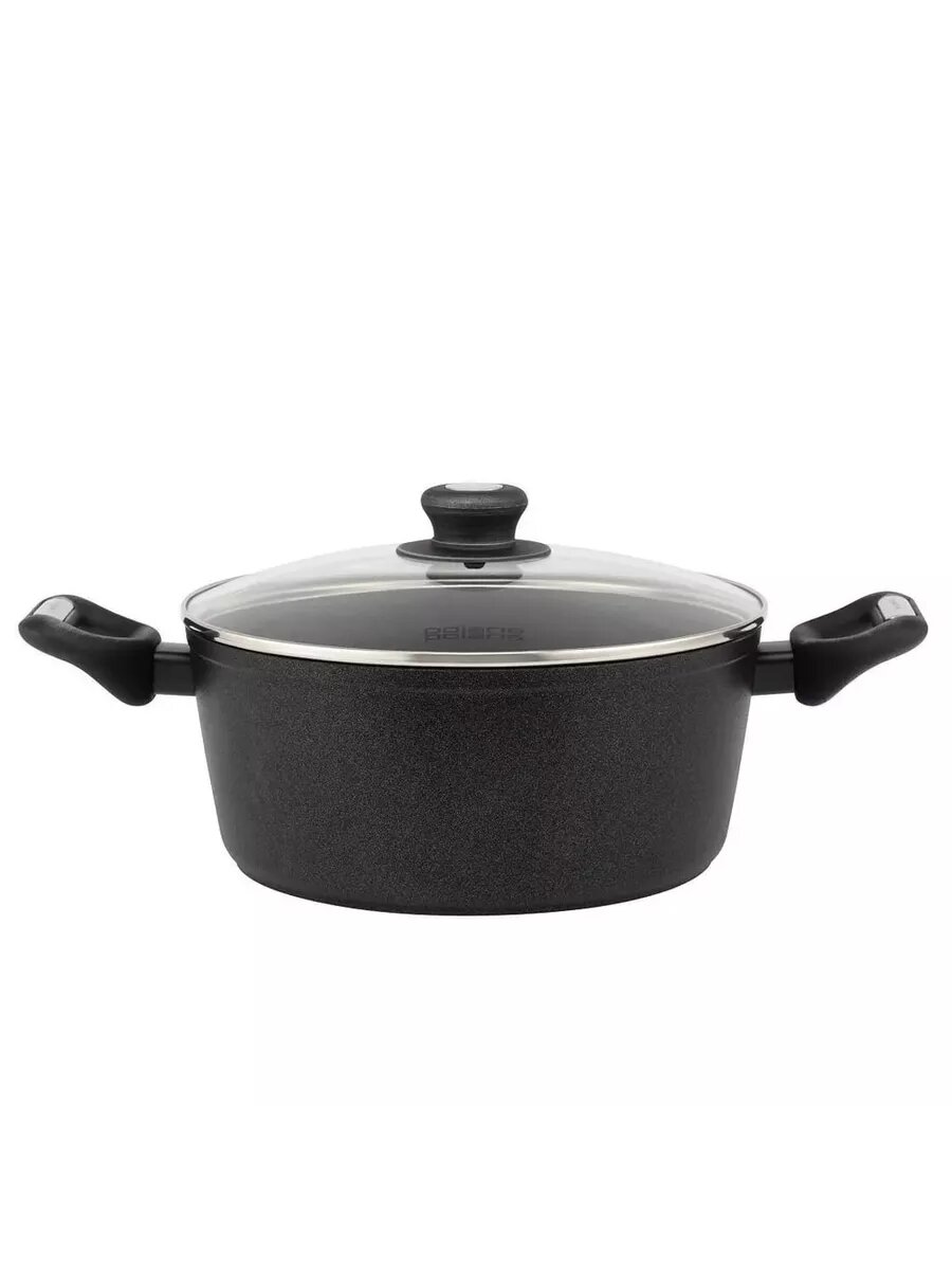 Кастрюля Polaris Pro collection 24C 4.1л. d=24см (с крышкой) черный