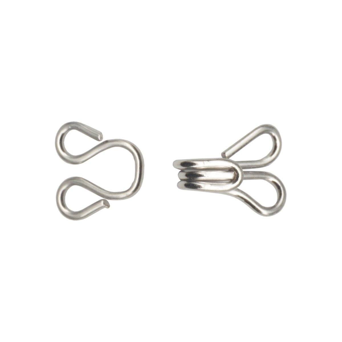 Крючки пришивные №2 (15*8мм) металл, блистер(24шт) (никель)