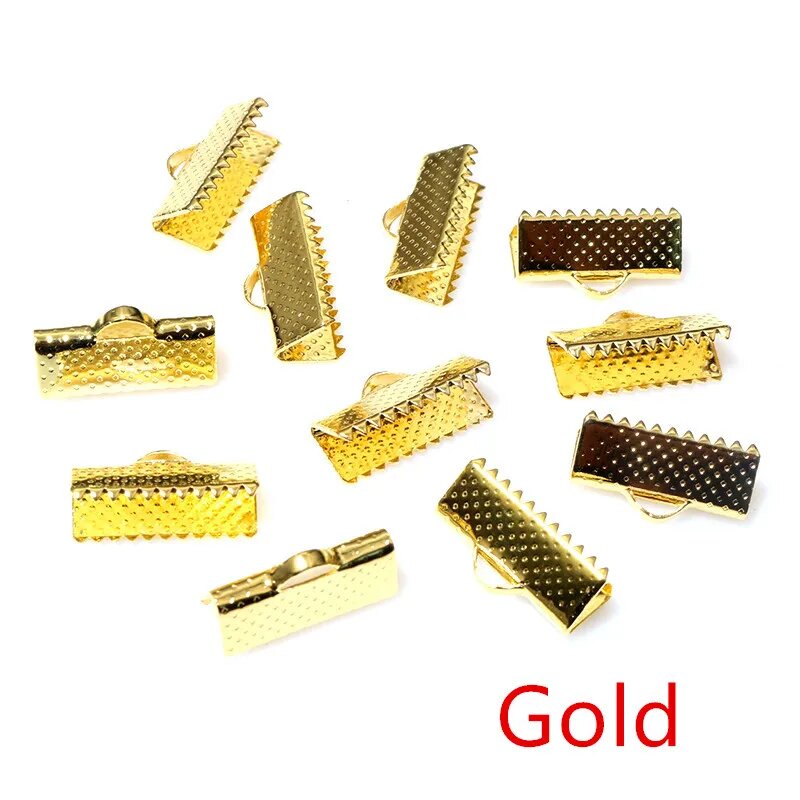 Кожаные зажимы для фурнитуры 50 шт. 6mm, Gold