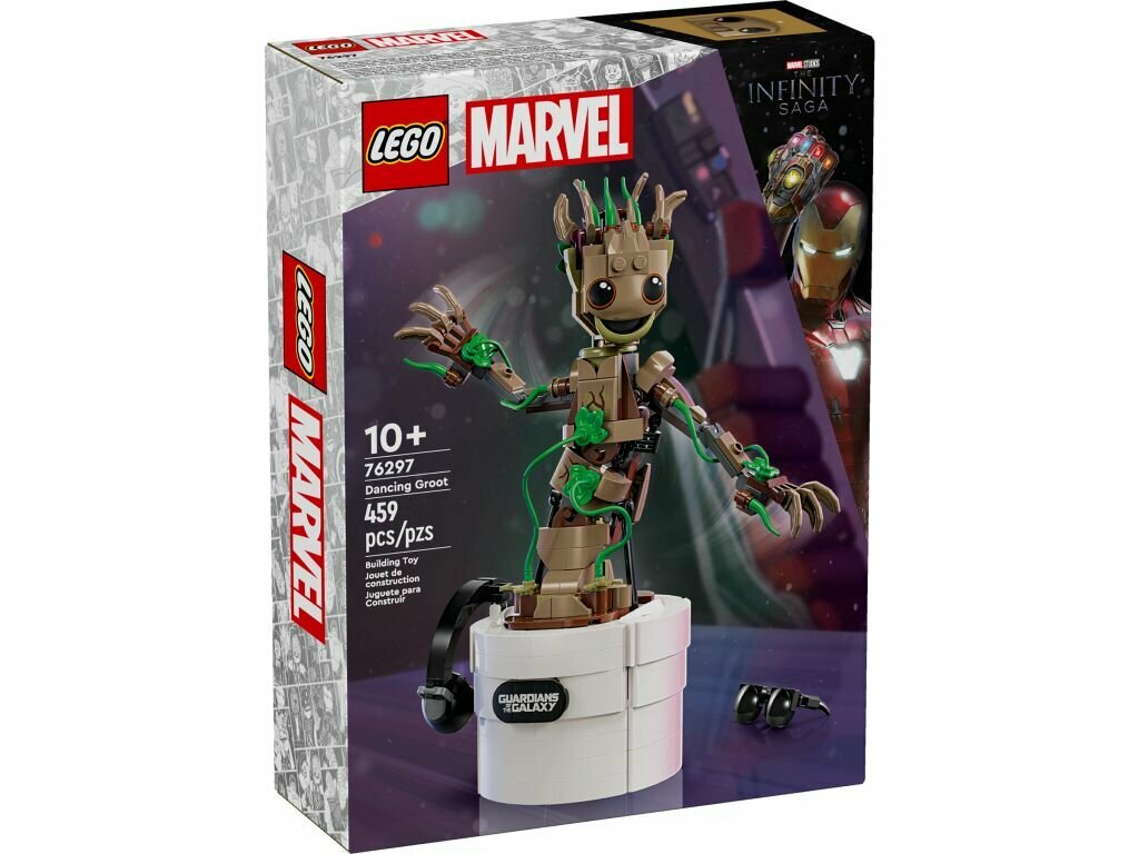 Конструктор LEGO Marvel Танцующий Грут 76297, 459 деталей, от 10 лет