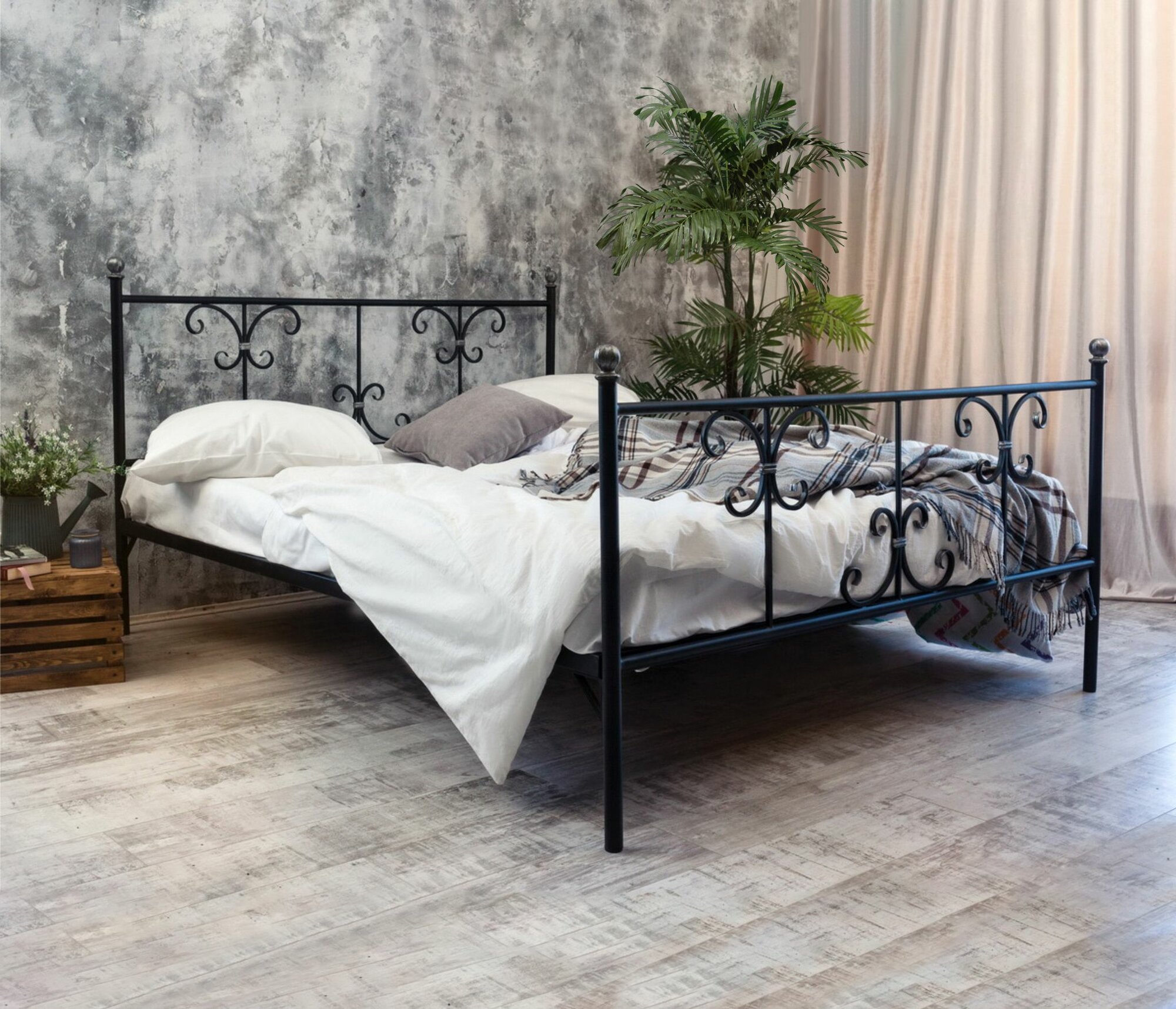 Кованая кровать Francesco Rossi Симона с 2 спинками