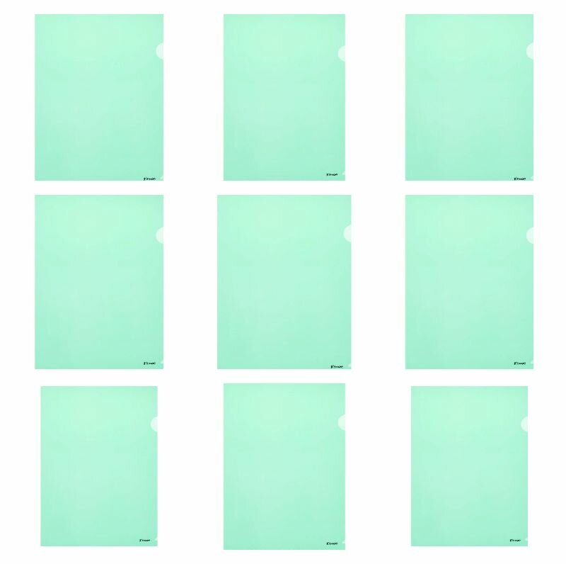 Комус папка уголок А4 180мкм зеленый 9 шт