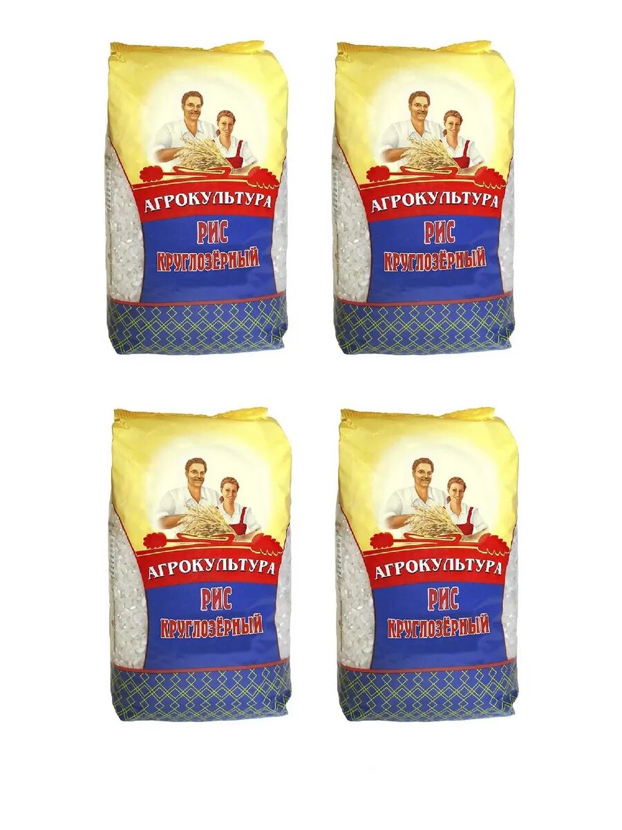 Рис Агрокультура круглозерный, 800 гр, 4 шт