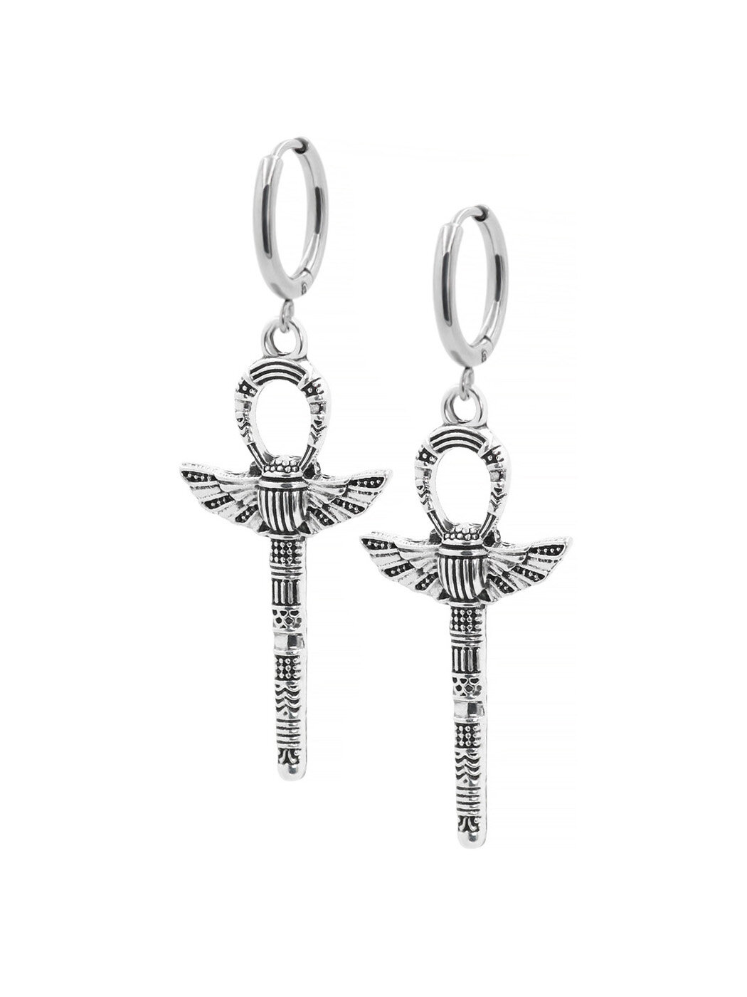 Серьги конго, с подвесками SILVARIE