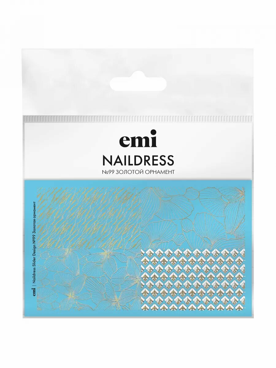 Naildress Slider Design №99 Золотой орнамент E.Mi