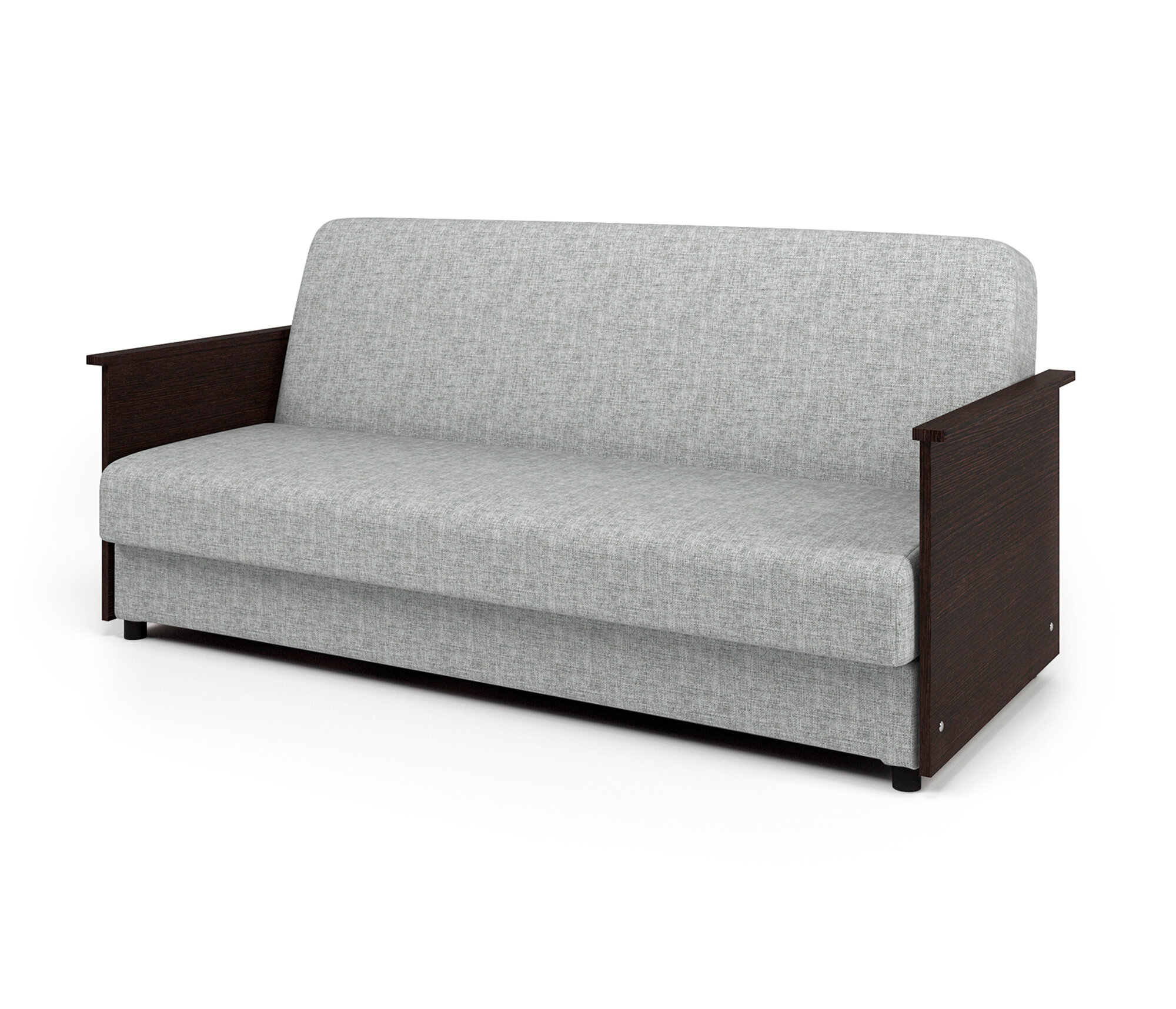 Диван-кровать Шарм-Дизайн Лига Д, диван раскладной, книжка, Венге шенилл серый