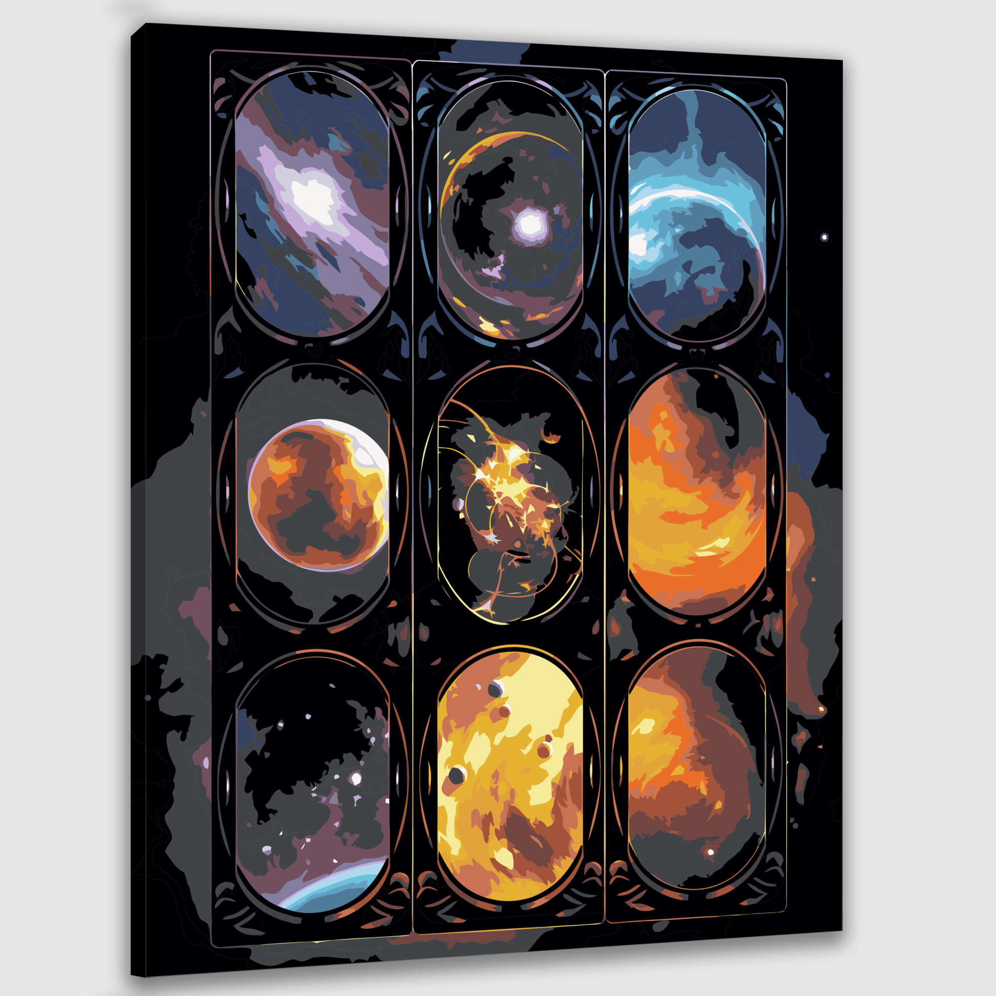 Картина по номерам 40x50 см, цифровое искусство, карта Таро, пространство, время, космический фон, галактики, чудо