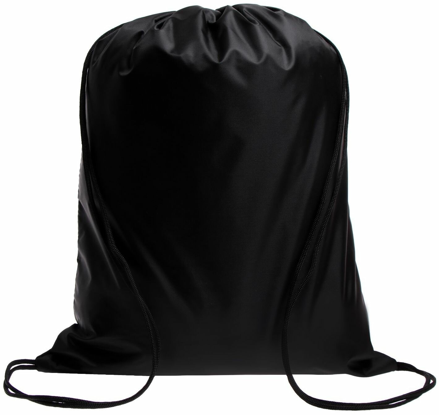 Мешок школьный "Стандарт" MAX для сменной обуви и спортивной формы, сумка для сменки, рюкзак для второй обуви и вещей в школу, 490 х 410 мм, мягкий полиэстер, плотность 210D, черный