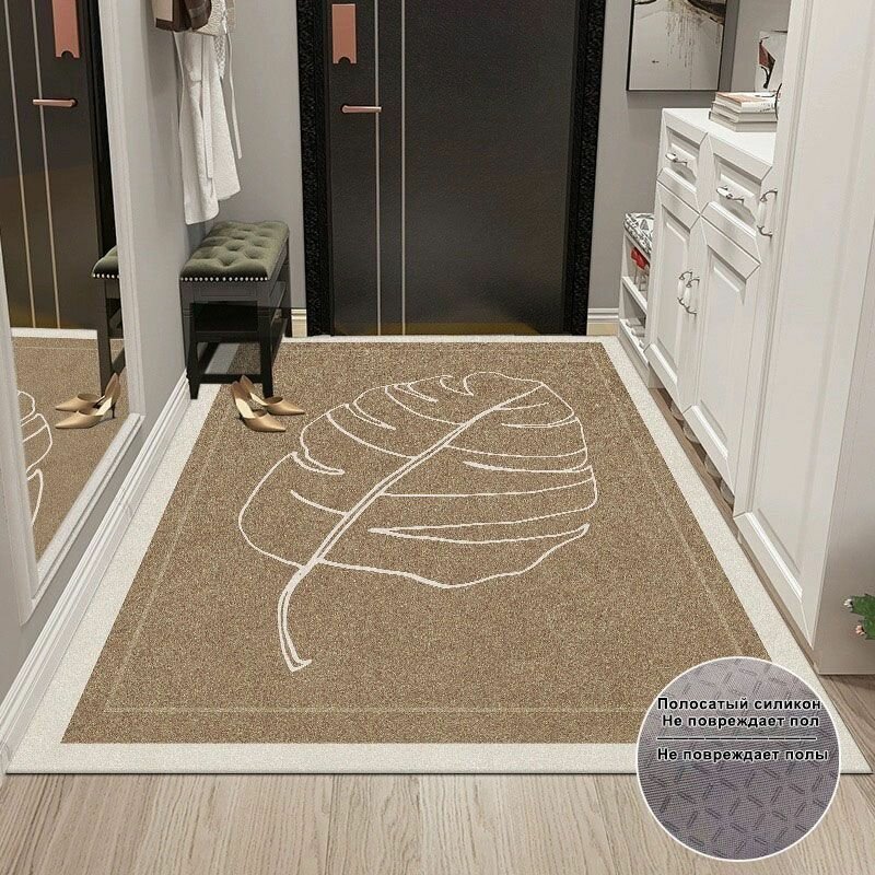 Коврик из искусственного сизаля, режущийся, полосатое силиконовое дно