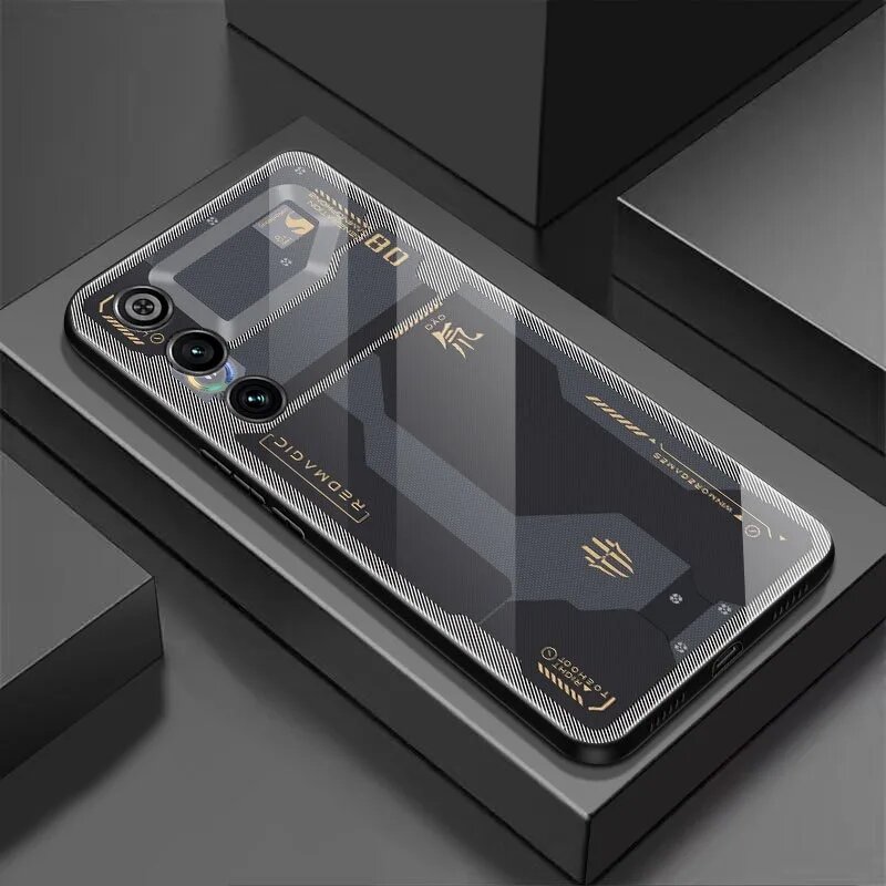 Чехол для Nubia Red Magic 10, задняя крышка из закаленного стекла для ZTE RedMagic 10 Air 10 Pro Plus 9s 9Pro + противоударные жесткие чехлы A3, Red Magic 9 Pro