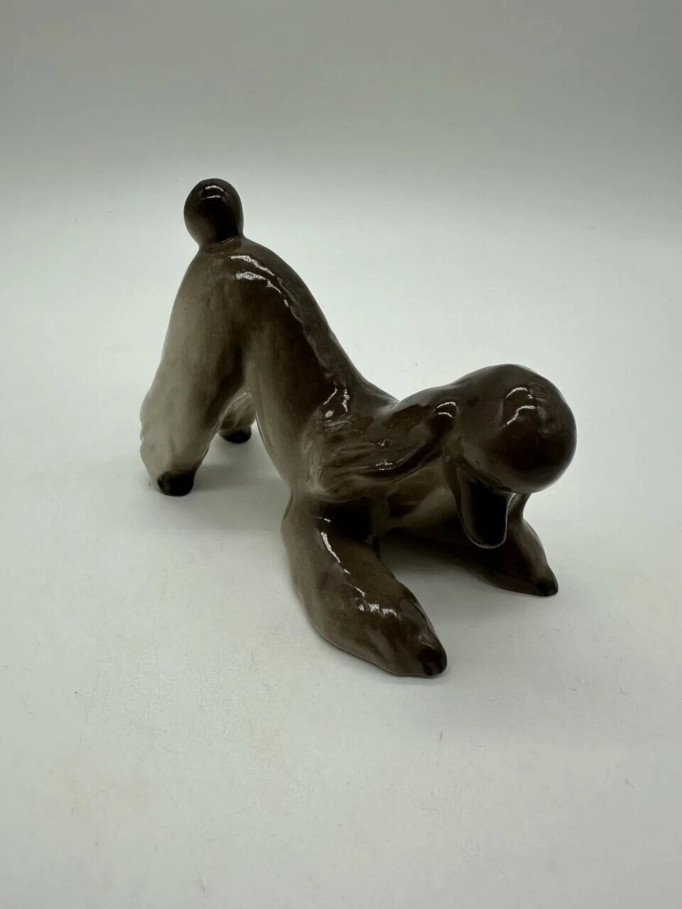 Статуэтка Пудель Лфз Фарфор ссср 70 годы винтажная