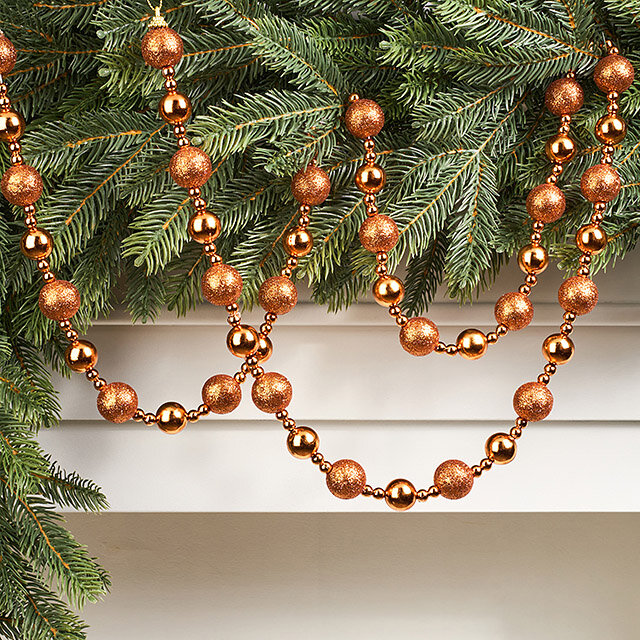 Бусы на елку Barnettby - Copper 2-2.5 см, 160 см, пластик, Winter Deco, 1001166