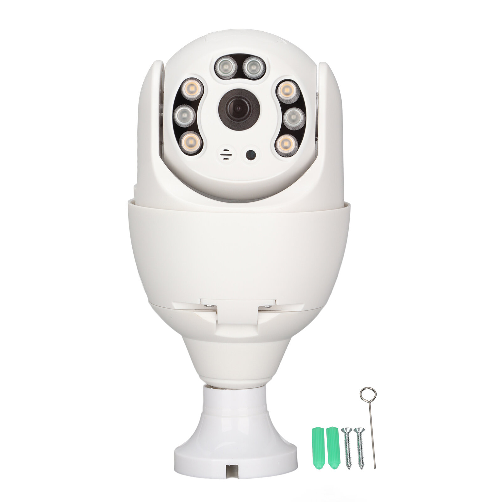 WiFi лампа-камера 1080P с ИК-подсветкой и двусторонним аудио для дома DP18 Белая