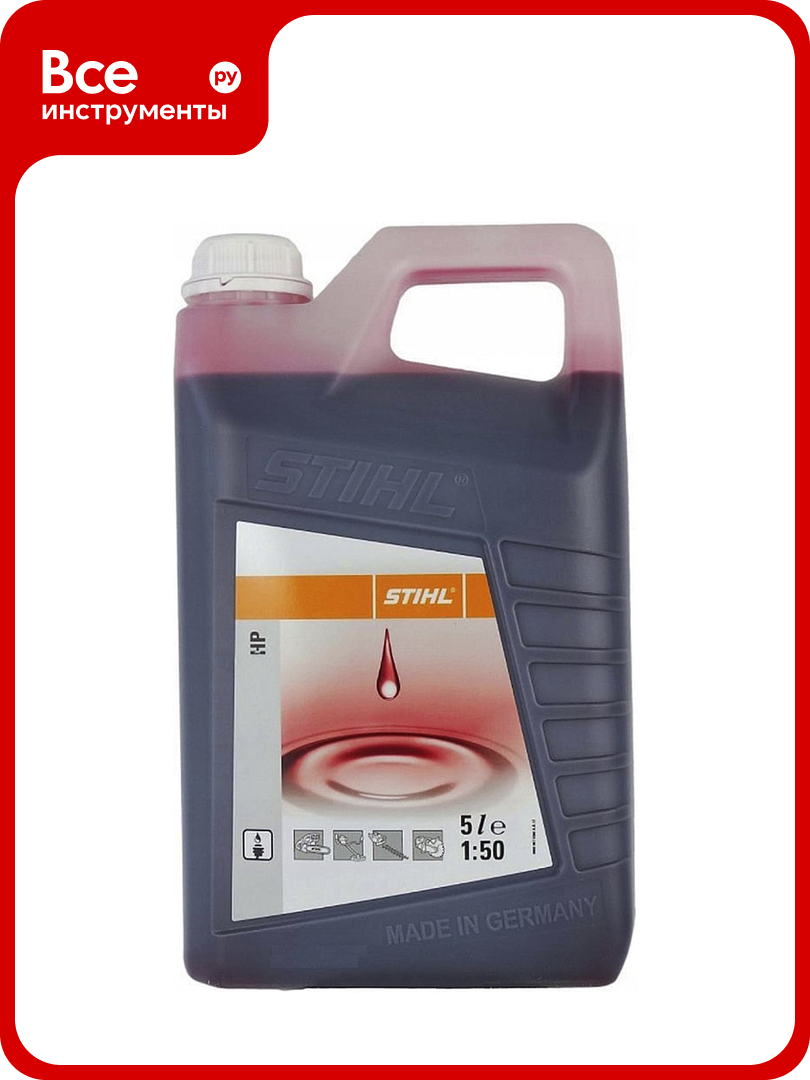 Масло для двухтактного двигателя STIHL 5 л, для воды - риск химической реакции и выпадения осадка