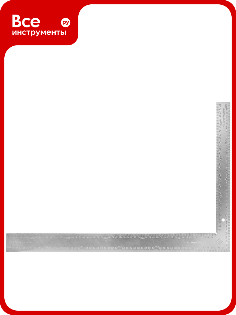 Плоский угольник Энкор 600х400 мм 10868 прочной конструкции