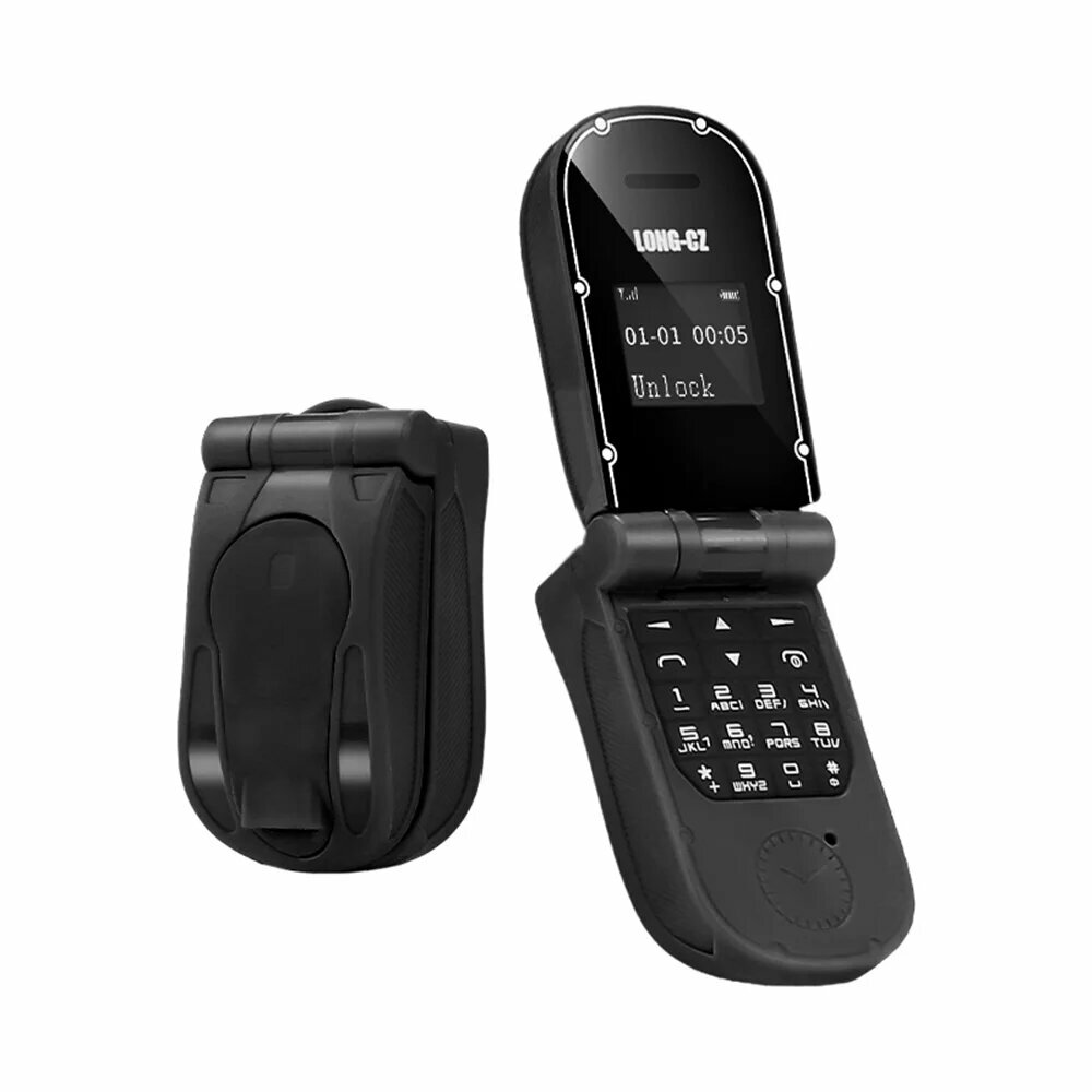 Раскладушка UNIWA J30 2G черная, мини-телефон