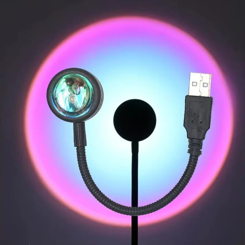 Лампа проектор заката USB, 7 цветов, pattern3