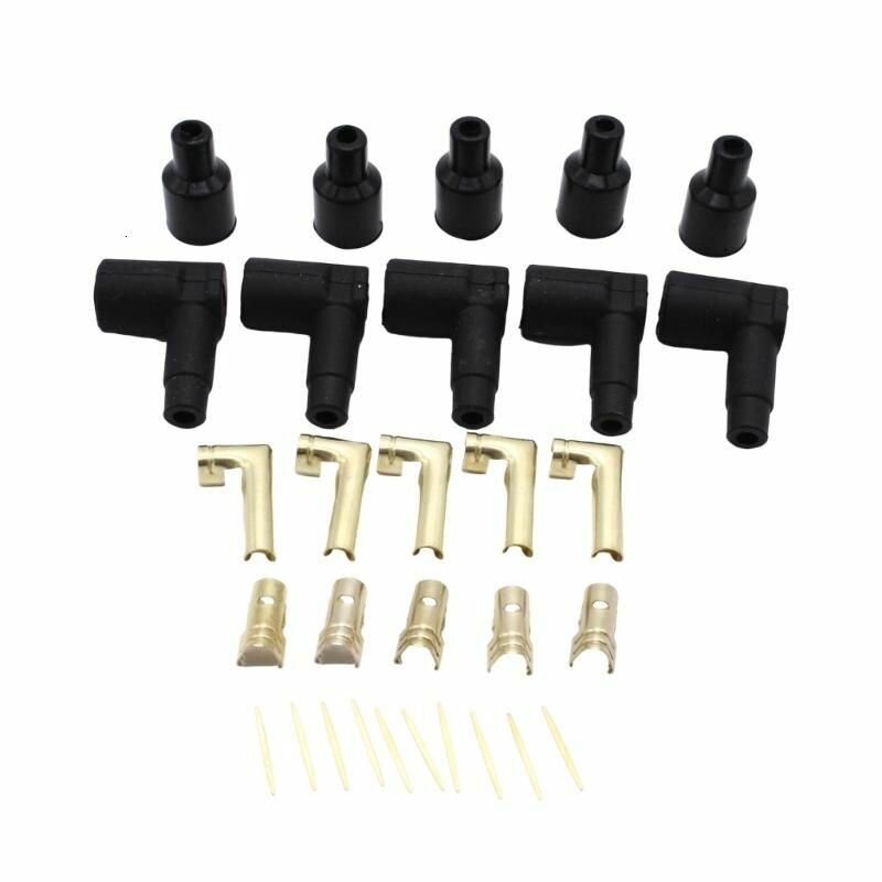 Улучшенные высоковольтные наконечники катушки зажигания с резиновыми соединителями 90 градусов для кабелей 6-10 мм