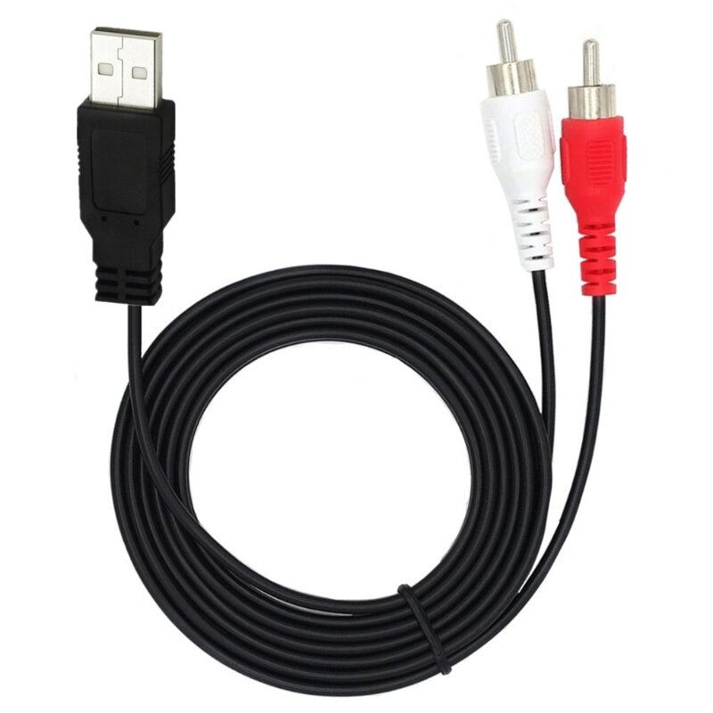 1,5-метровый кабель USB 2.0 Male-2RCA Male для аудио- и видеокабеля-адаптера для домашних развлечений