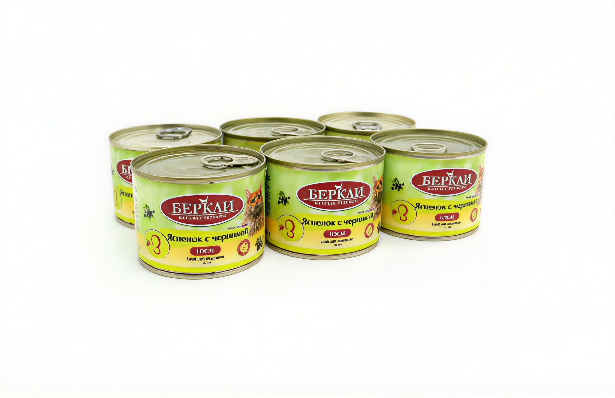 Консервы для кошек Berkley Menu №3 ягненок с черникой, упаковка 6 шт * 200 гр 75573