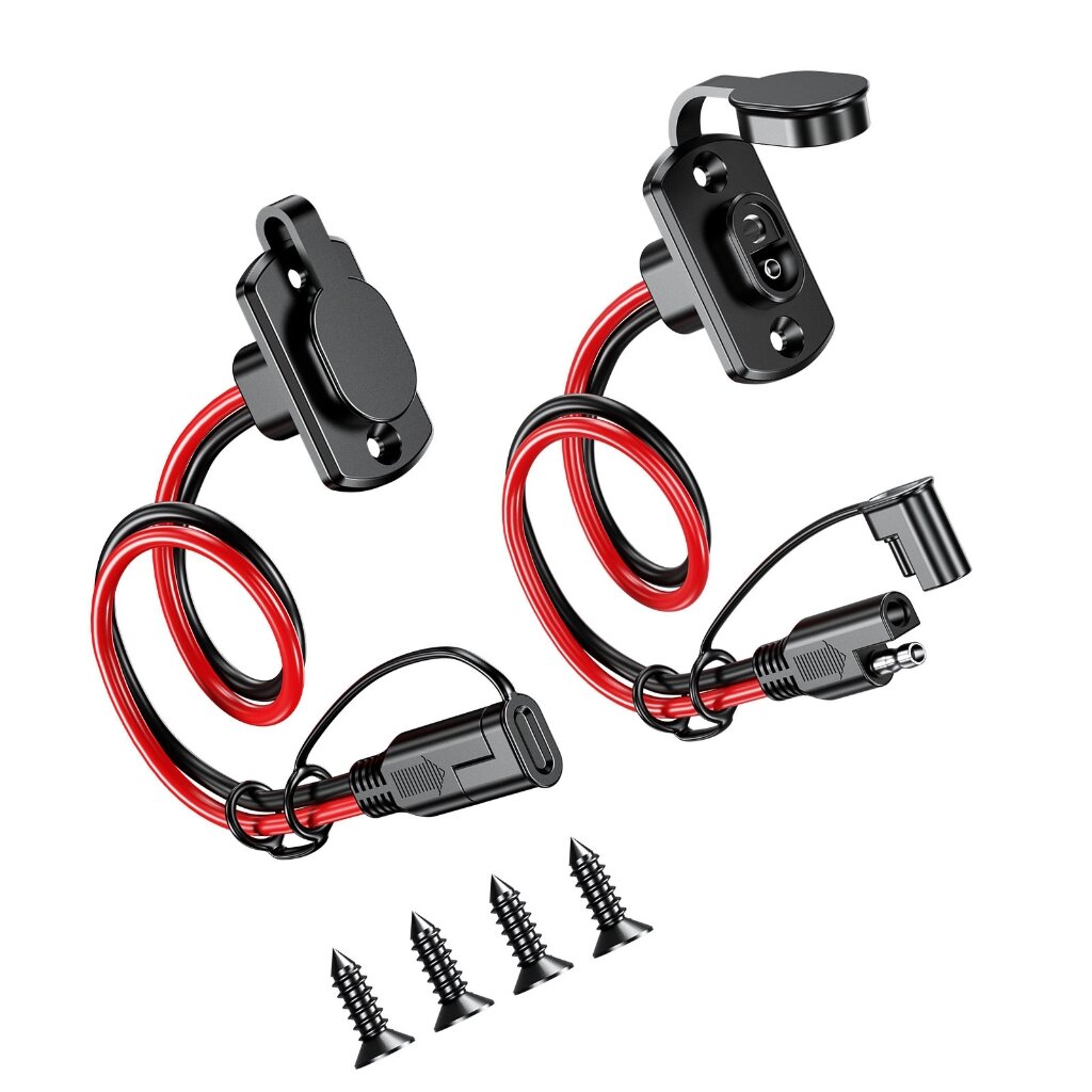 Кабель-удлинитель SAE 30 см, 12 AWG, водонепроницаемый, штекер-гнездо