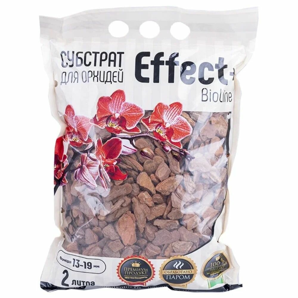 Субстрат для орхидей 13-19 мм Effect+, 2 л. Bio line