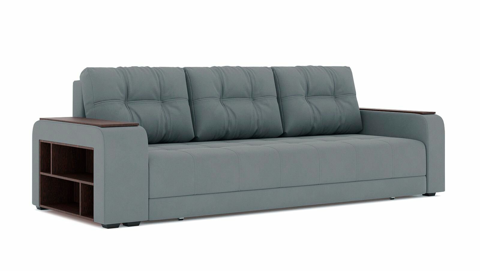 Диван - кровать Милан, еврокнижка, ПБ, 245*85*110, велюр Зара Графит 32