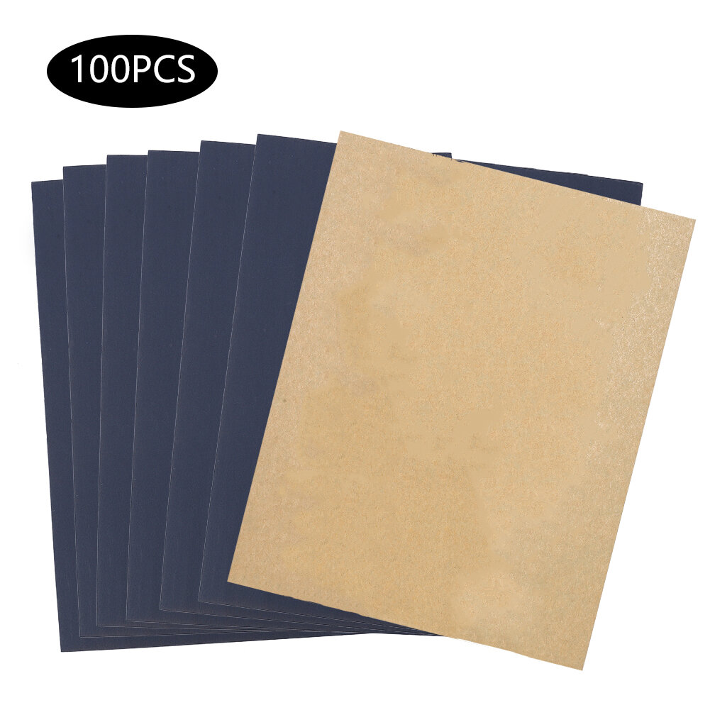 100 шт. p800 Водонепроницаемая наждачная бумага Влажная и сухая абразивная бумага Шлифовальная бумага