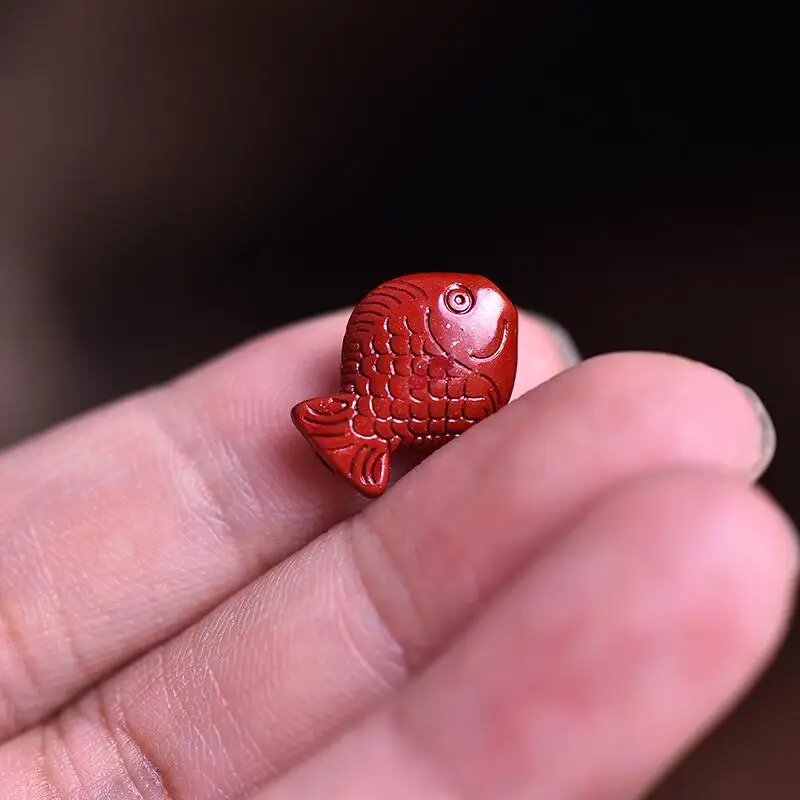 Красный коралловый рыбки, брелок, 14-10 мм