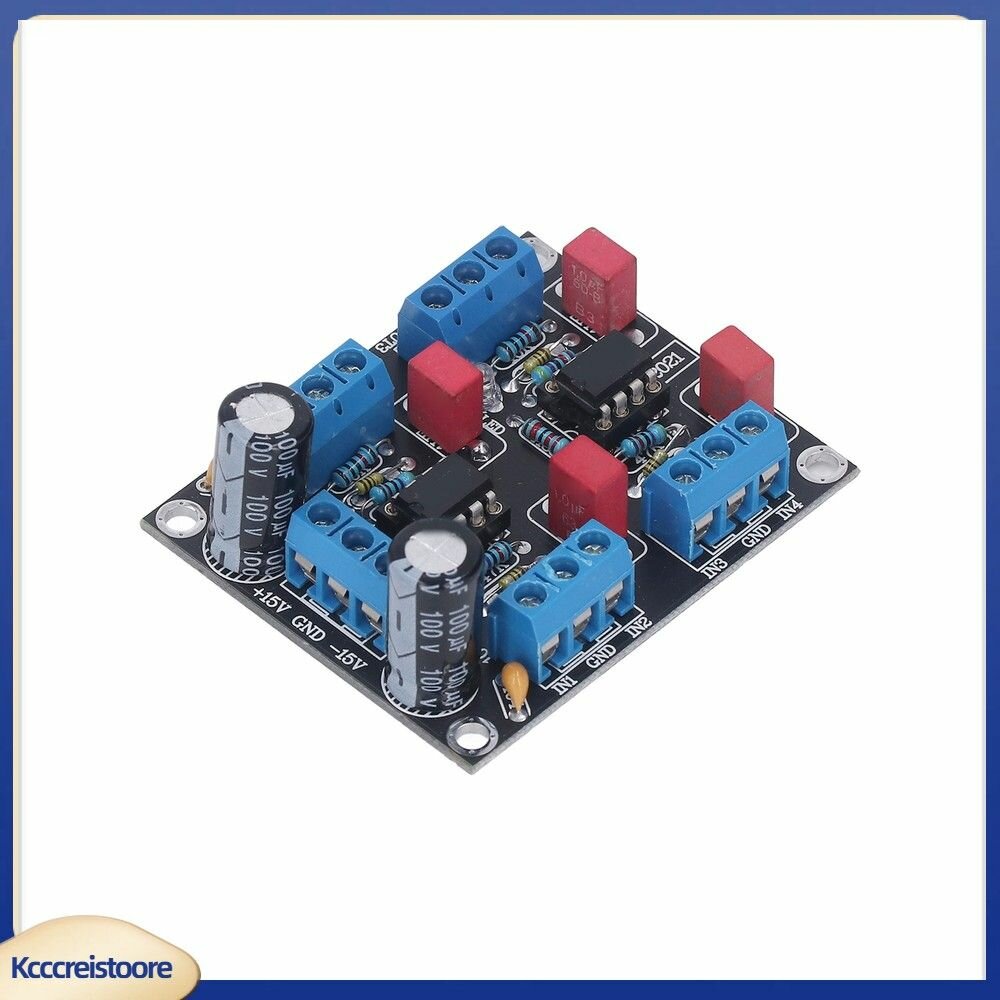 4-канальный предусилитель NE5532, два источника питания, 5Вт, 12-15В