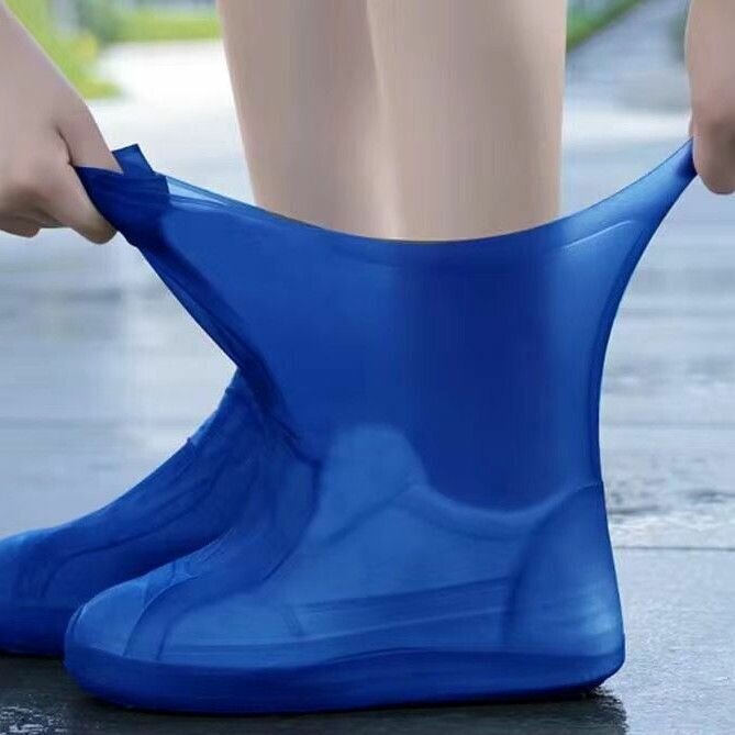 Дождевики для обуви многоразовые силиконовые черные M (р.34-40)