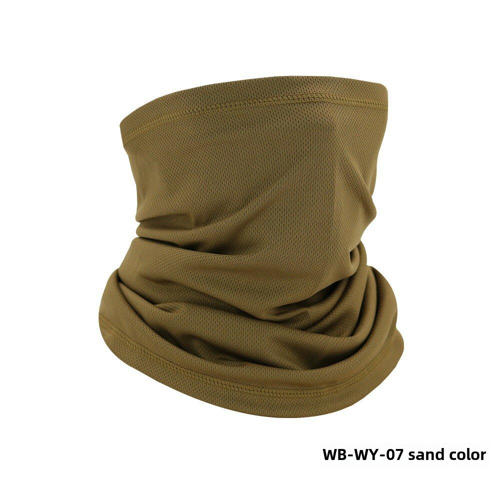 Шапка для защиты от солнца из льда silk, Шарф-маска для велосипеда из льда silk для защиты от солнца, быстро сушащаяся, дышащая, Маска для велосипеда для защиты лица от солнца (WB-WY-07 Песок, Все размеры)