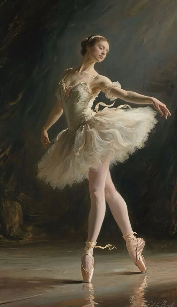 Алмазная Мозаика "Девочка Балерина" 40x50 См Алмазная Вышивка / Картина Стразами Подарков / Украшения