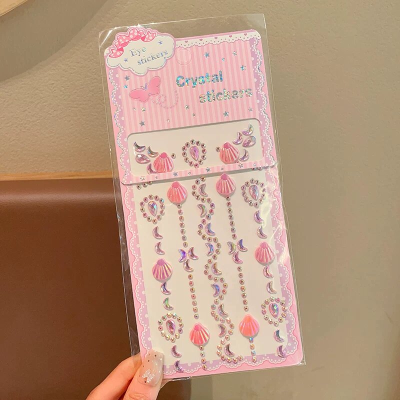 Детские наклейки с алмазами для лица, наклейки для сценического макияжа для девочек, наклейки для рисования на лице для