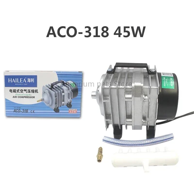 Hailea воздушный компрессор для аквариума 70 л/мин EU adapter 220V-50HZ, ACO-318 45W