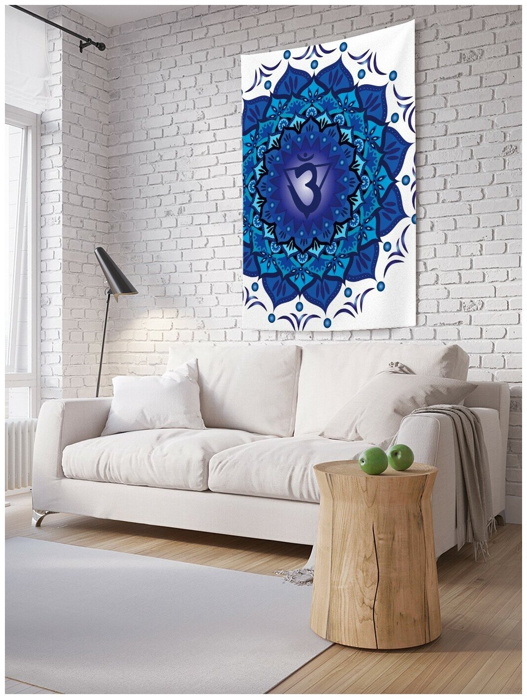 Фотопанно на стену тканевый вертикальный 150х200 "Аджна чакра" , JoyArty