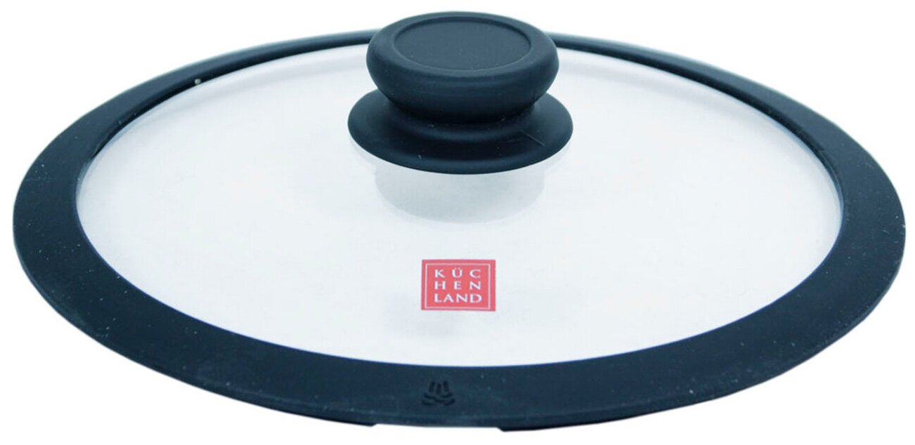 Крышка, диаметр 28 см, стекло/силикон, Solution accessory, Kuchenland