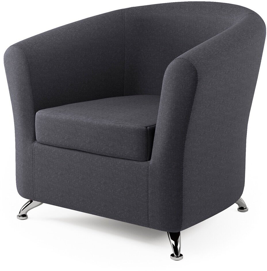 Кресло Hoff Евро, 80х77х79 см, с подлокотниками, обивка рогожка, цвет серый