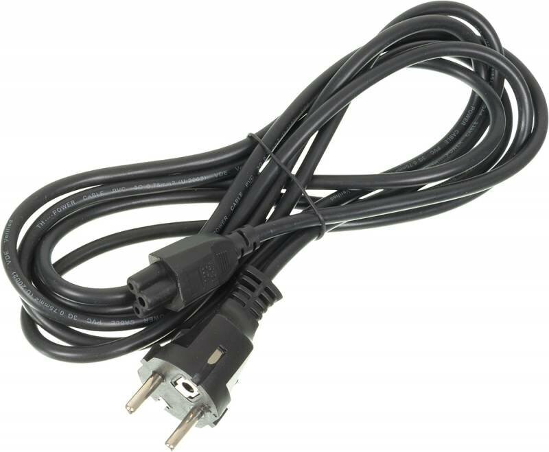 Кабель питания IEC C5 (3-pin) - Евровилка, 3м