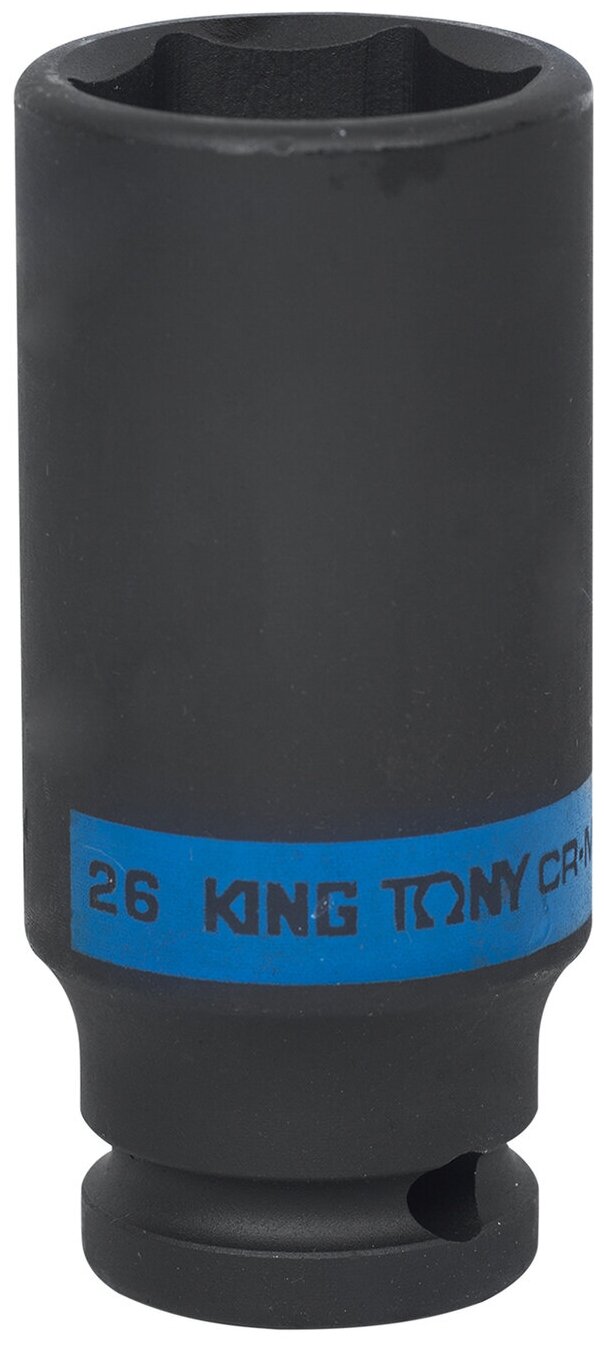 KING TONY Головка торцевая ударная глубокая шестигранная 1/2", 26 мм 443526M