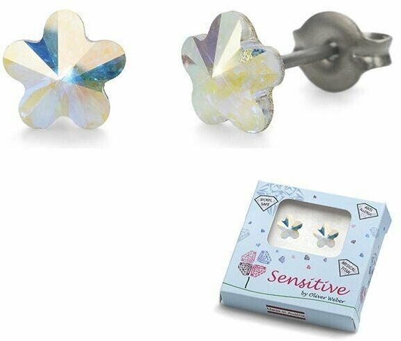 Серьги пусеты Oliver Weber, кристалл, кристаллы Swarovski