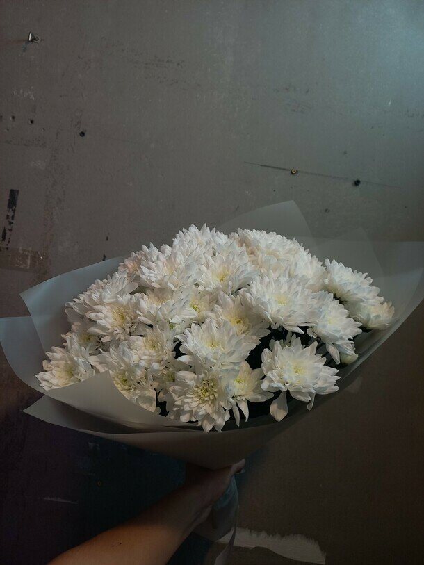 Букет кустовых хризантем на 1 сентября