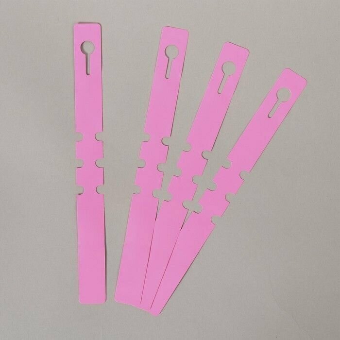 Бирки садовые для маркировки, 21 x 2 см, набор 20 шт, пластик, розовые, Greengo