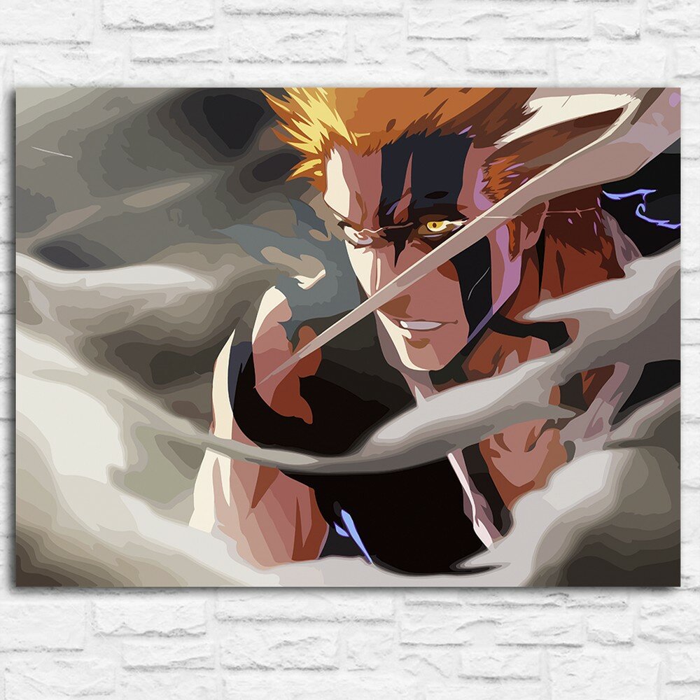 Картина по номерам на холсте аниме блич (bleach, ичиго, рукия, орихиме) - 14862 30х40