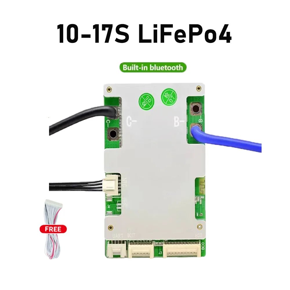 JBD Smart BMS для литиевой батареи 36V/48V 40A UART BT, 10-17S LifePo4