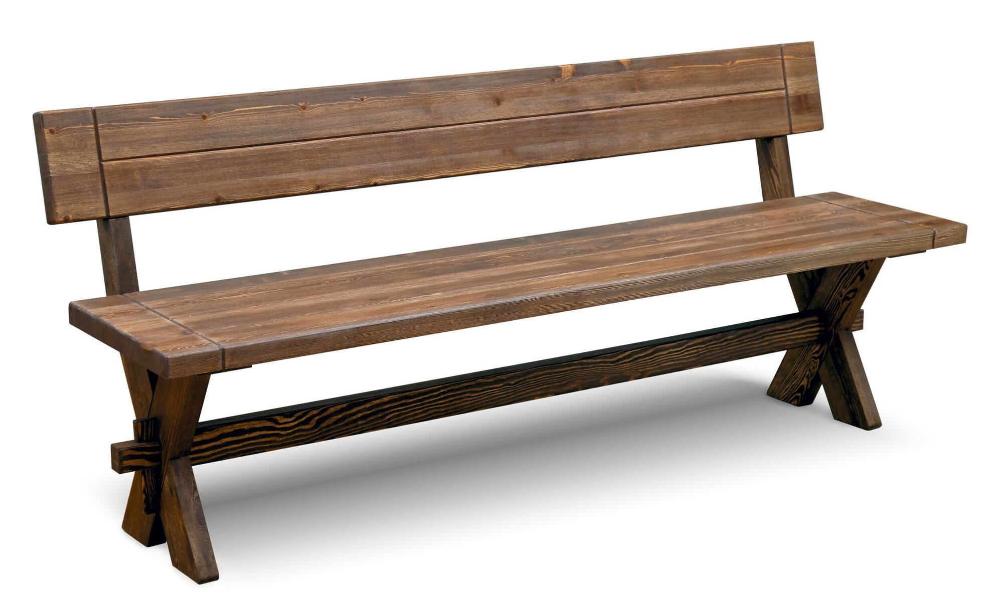 Ирбея Скамья №10 Массив сосны с искусственным старением 140, см 55, см 83, см