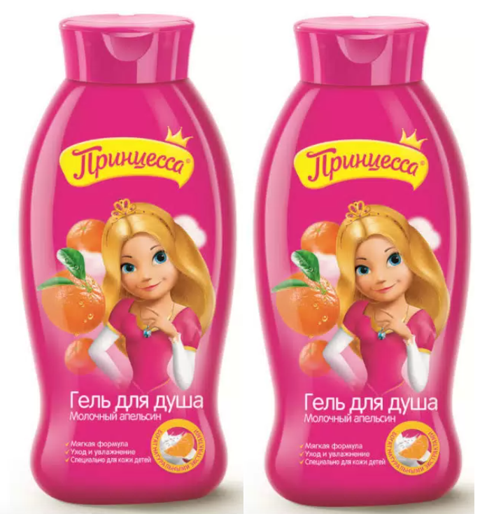 Гель для душа Принцесса Молочный апельсин, 400 мл, 2 шт.