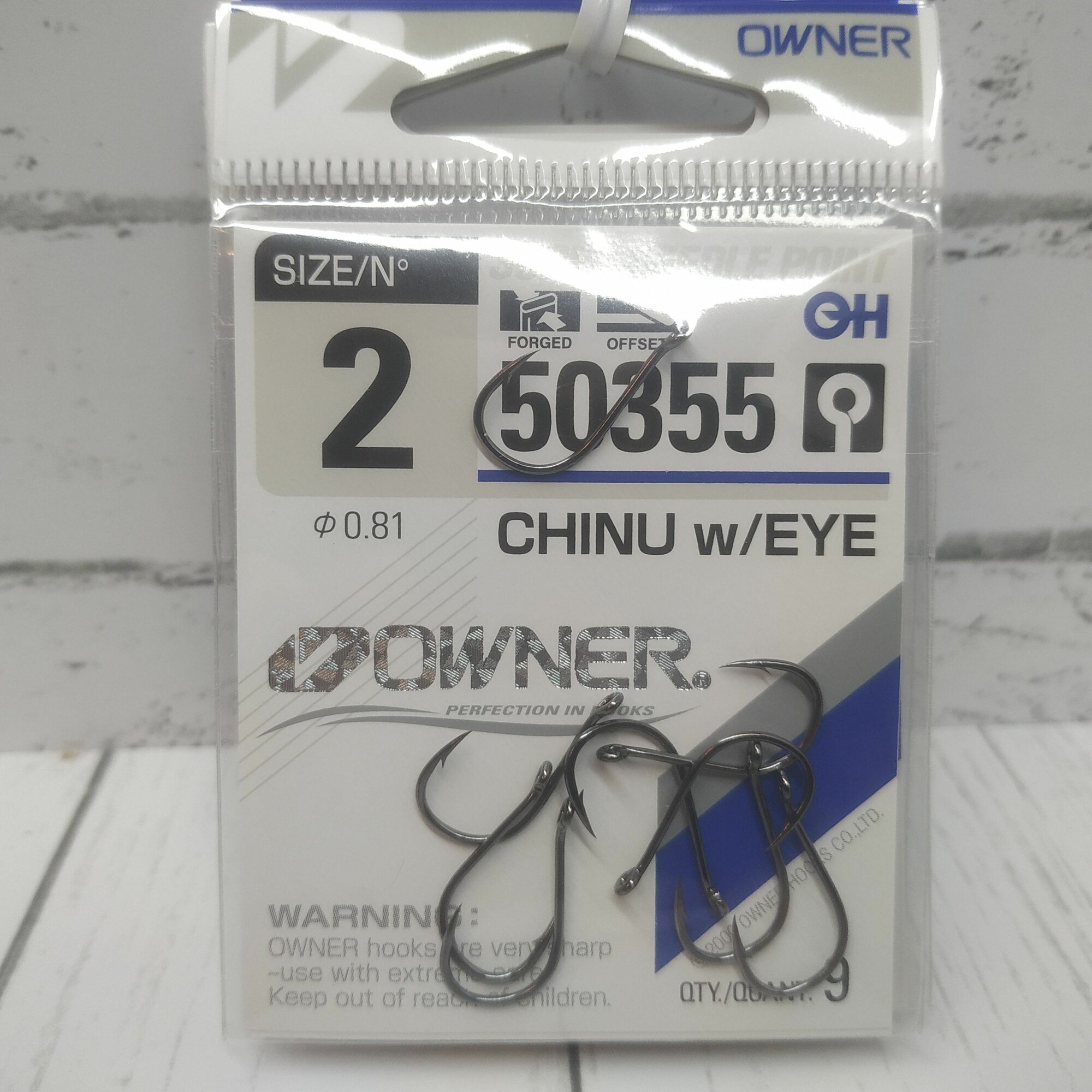 OWNER Крючок рыболовный 50355 CHINU w/EYE BC "ORIGINАL" №2-5уп (45шт)